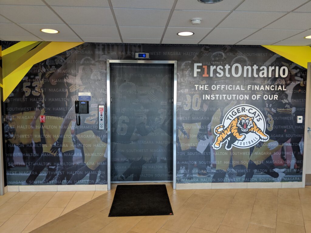 Elevator and Door Wraps for Ontario Schools, Offices & Gyms
